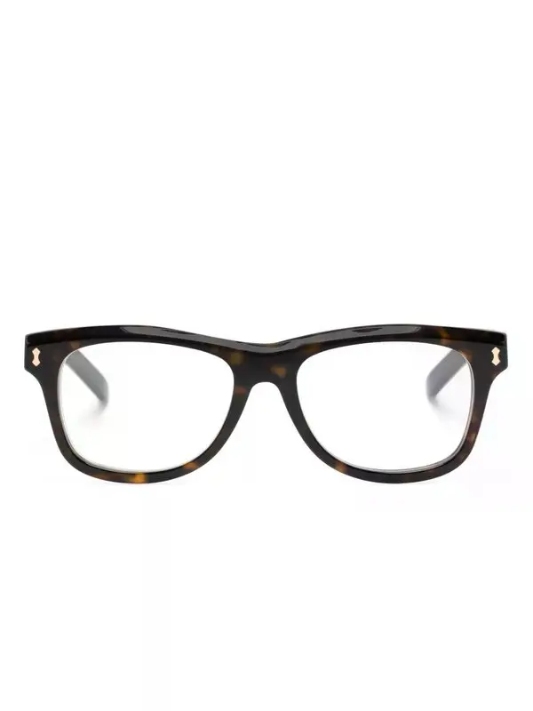 Gucci Tortoiseshell Square-frame Glasses - Brown