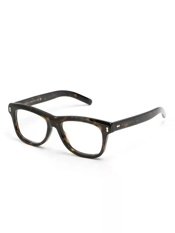 Gucci Tortoiseshell Square-frame Glasses - Brown
