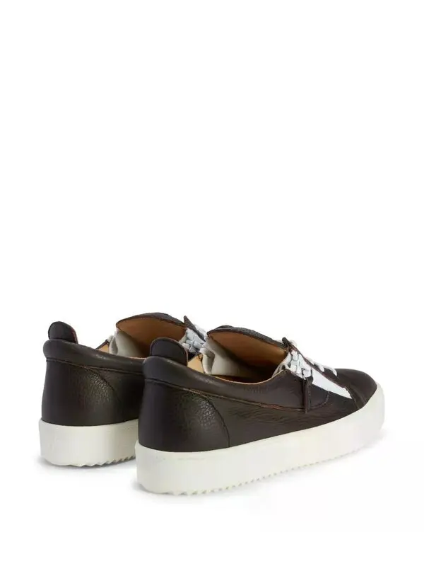 GIUSEPPE ZANOTTI Frankie Double-zip Low-top Sneakers - Brown