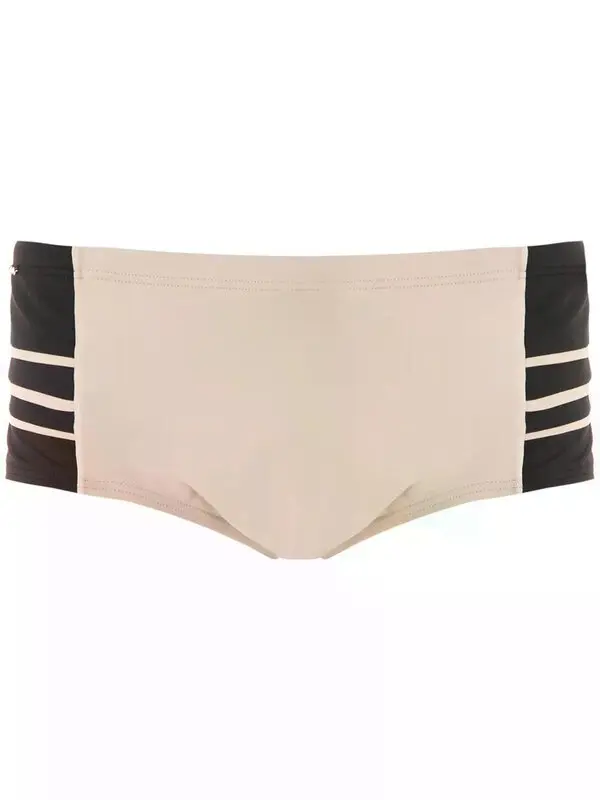 AMIR SLAMA Paneled Swim Trunks - Brown