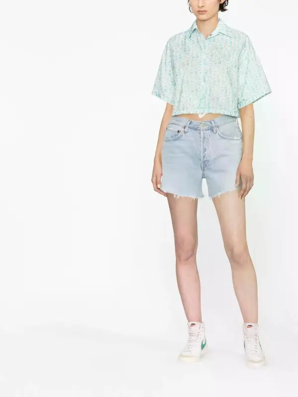 Moncler Logo-print Cropped Shirt