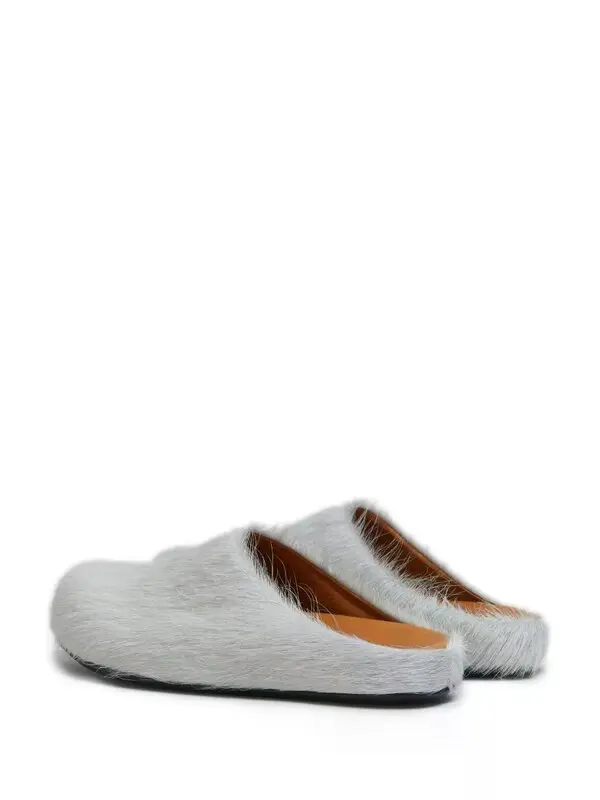 Marni Hair Calfskin Fussbett Sabots - Grey