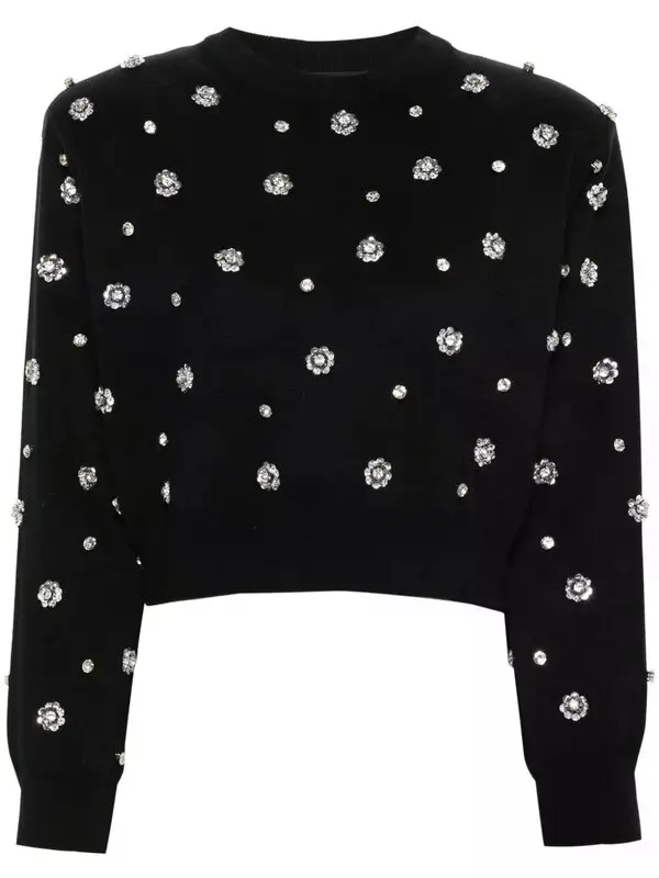 ROTATE BY BIRGER CHRISTENSEN Sequin-embellished Jumper - Black