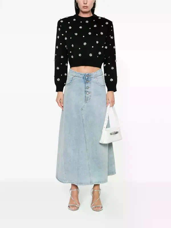 ROTATE BY BIRGER CHRISTENSEN Sequin And Crystal Embellished Jumper