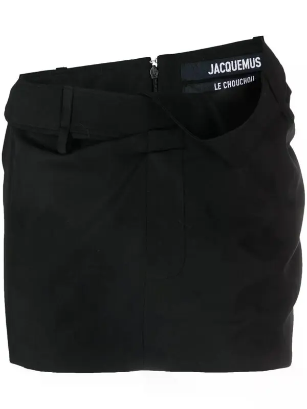 Jacquemus Bahia Wool Mini Skirt - Black