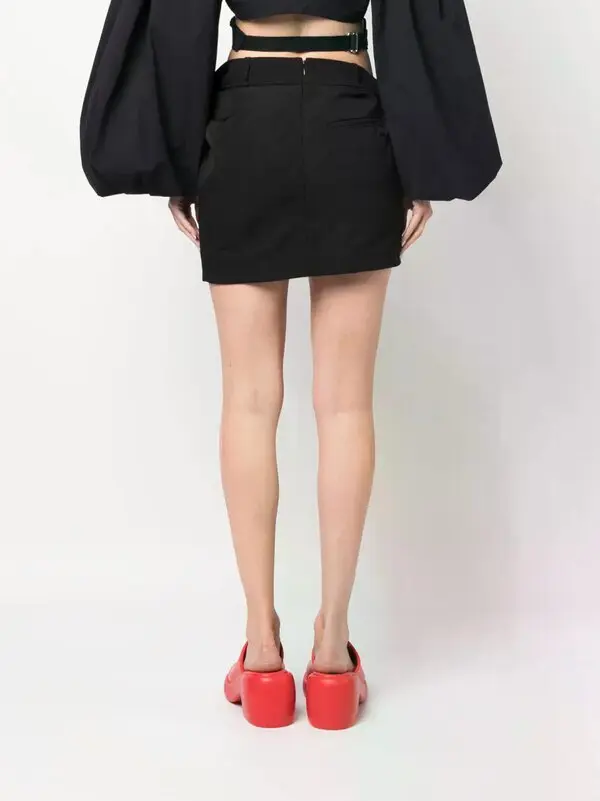 Jacquemus Bahia Wool Mini Skirt - Black
