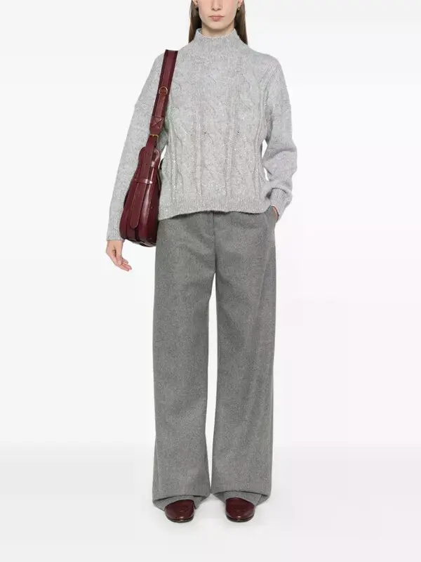 Fabiana Filippi Flannel Wide-leg Trousers