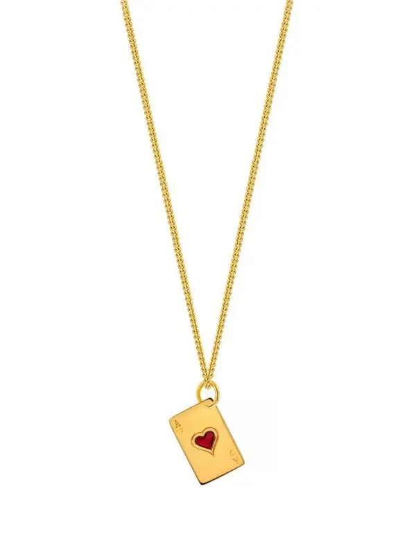 TRUE ROCKS Ace Of Hearts Necklace - Gold