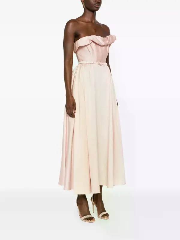 Roland Mouret Ruffle Midi Dress - Pink
