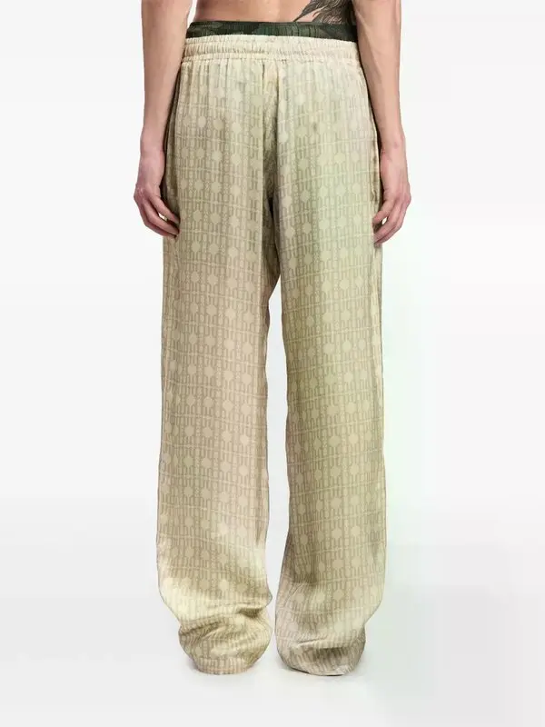 Palm Angels Monogram Jacquard Wide-leg Trousers