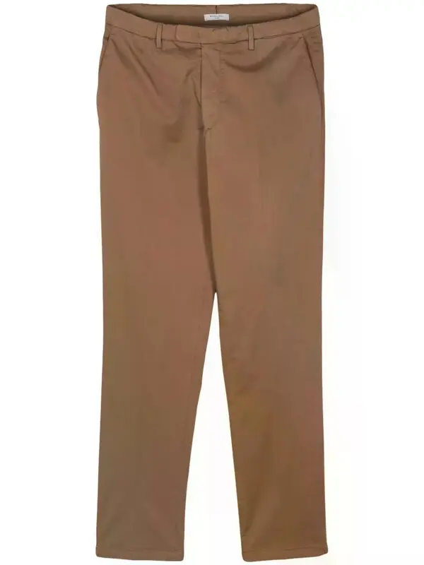 Boglioli Pressed-crease Straight-leg Trousers - Brown
