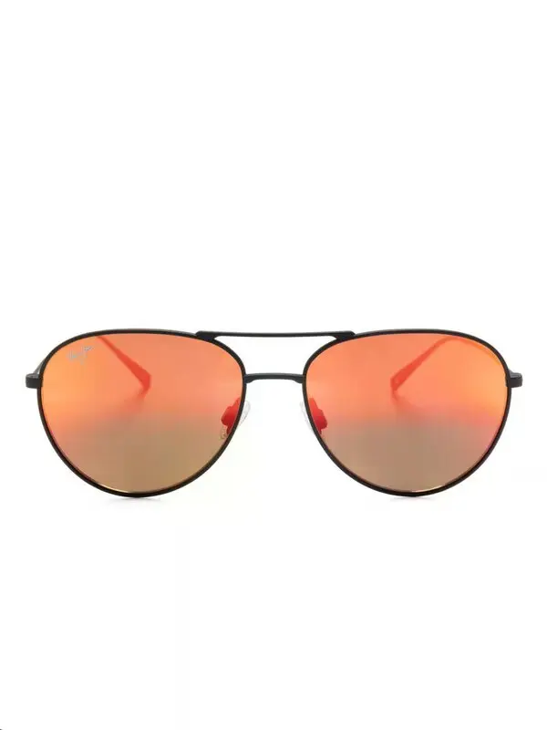 Maui Jim Walaka Pilot-frame Sunglasses - Black