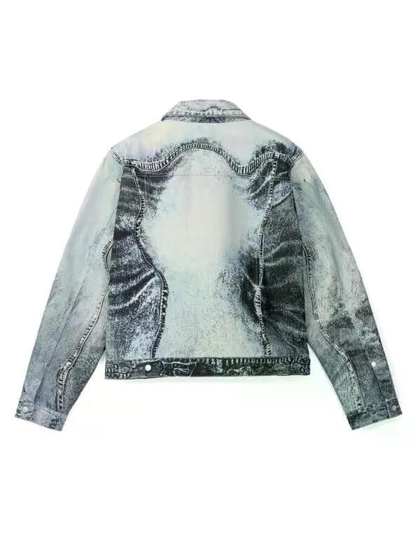Camper Swirl-print Denim Jacket - Blue