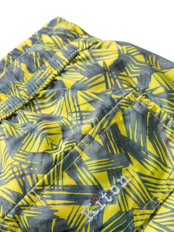 Kiton Graphic-print Swim Shorts - Yellow