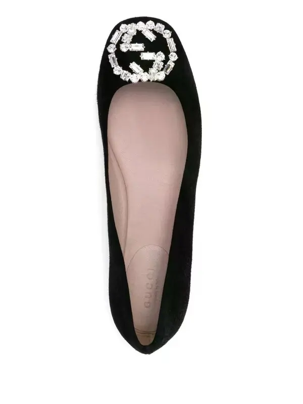 Gucci Interlocking-g Ballet Flats - Black