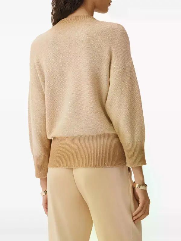 Fabiana Filippi Gradient Sequin Embellished Crew Neck Sweater