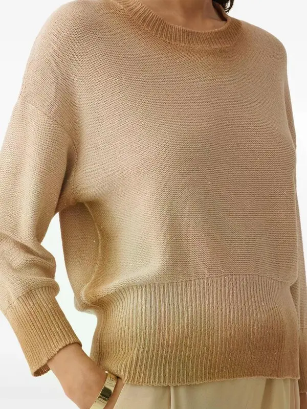 Fabiana Filippi Gradient Sequin Embellished Crew Neck Sweater