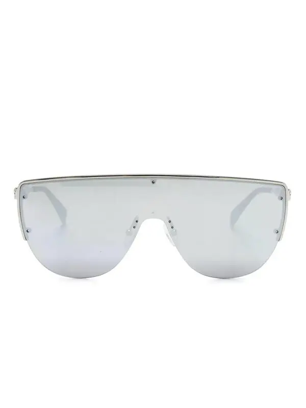 Alexander McQueen Shield-frame Sunglasses - Silver