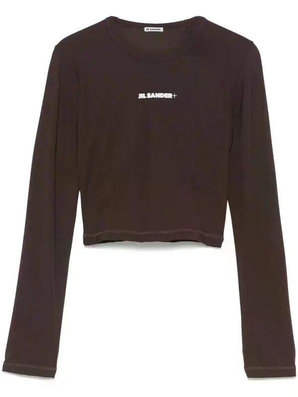 JIL SANDER Logo-print T-shirt - Brown