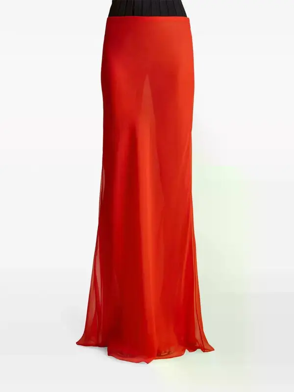 Khaite The Mauva Silk Maxi Skirt
