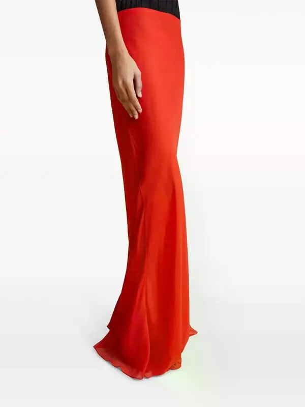 Khaite The Mauva Silk Maxi Skirt