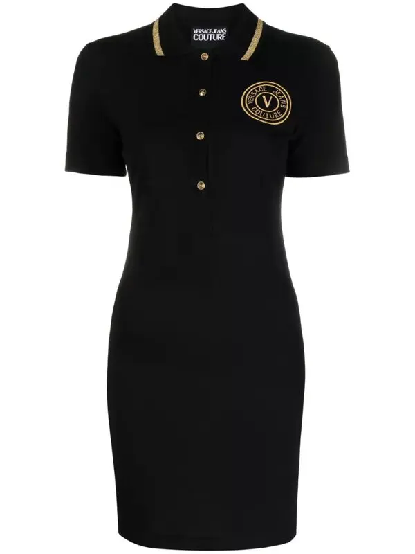Versace V-emblem Polo Minidress