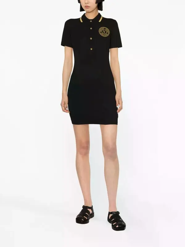 Versace V-emblem Polo Minidress
