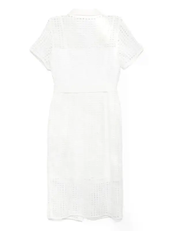 Dkny Grid-pattern Midi Dress