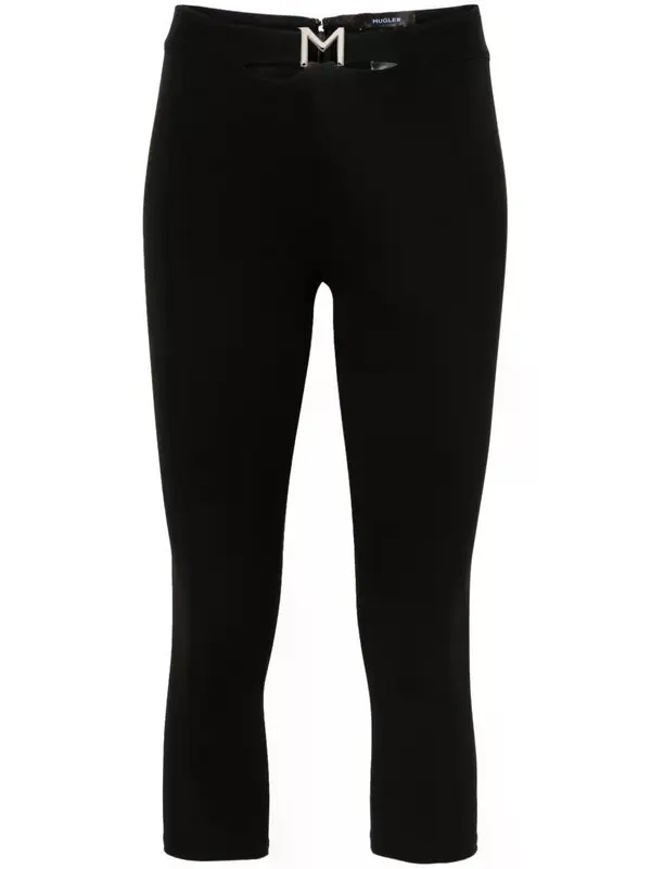 MUGLER Logo Plaque Knee-length Trousers
