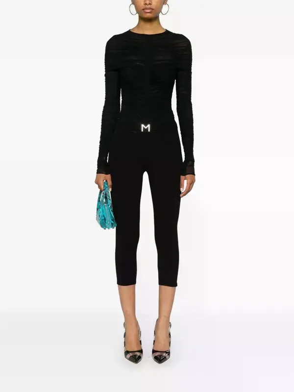 MUGLER Logo Plaque Knee-length Trousers