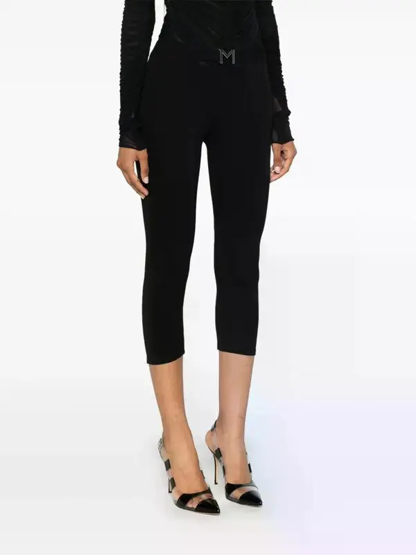 MUGLER Logo Plaque Knee-length Trousers