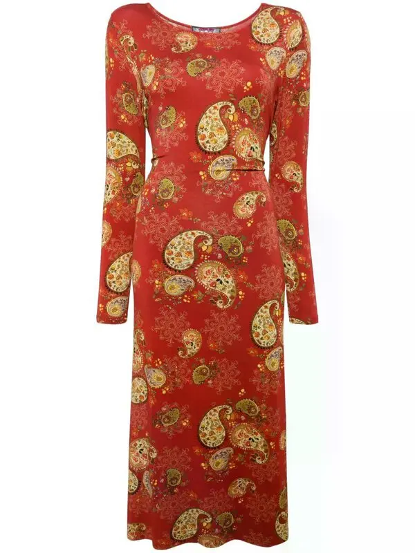 Johnny Was Paisley-print Midi Dress