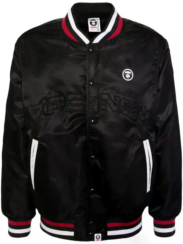 AAPE BY *A BATHING APE Logo-patch Bomber Jacket - Black