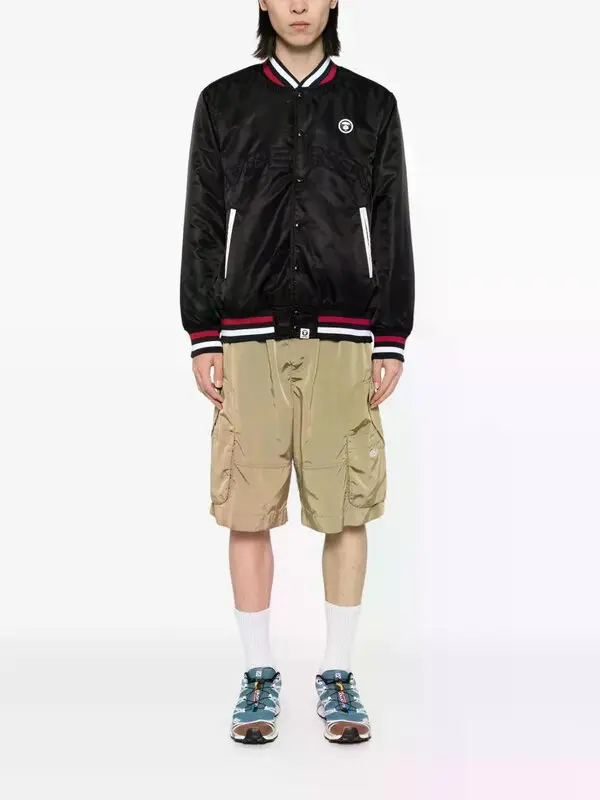 AAPE BY *A BATHING APE Logo-patch Bomber Jacket - Black