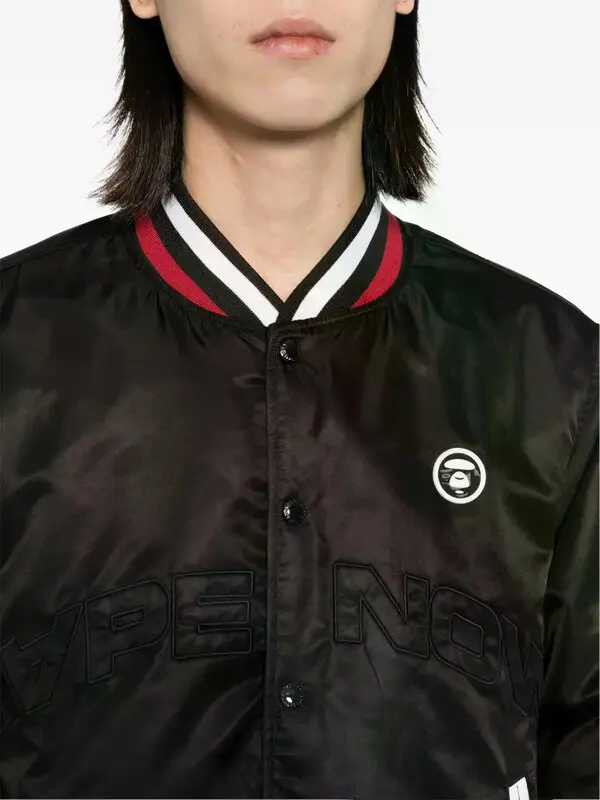 AAPE BY *A BATHING APE Logo-patch Bomber Jacket - Black