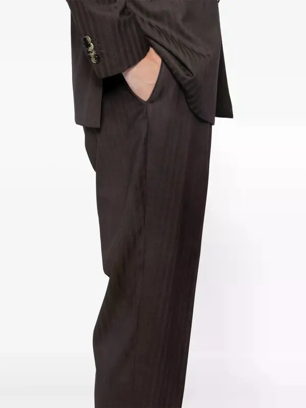 Caruso Double-breasted Suit - Brown