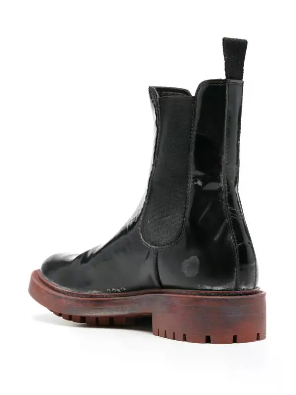 Moma Distressed Leather Ankle Boots