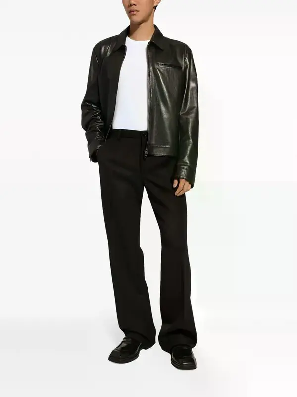 Dolce & Gabbana Zip-up Leather Jacket
