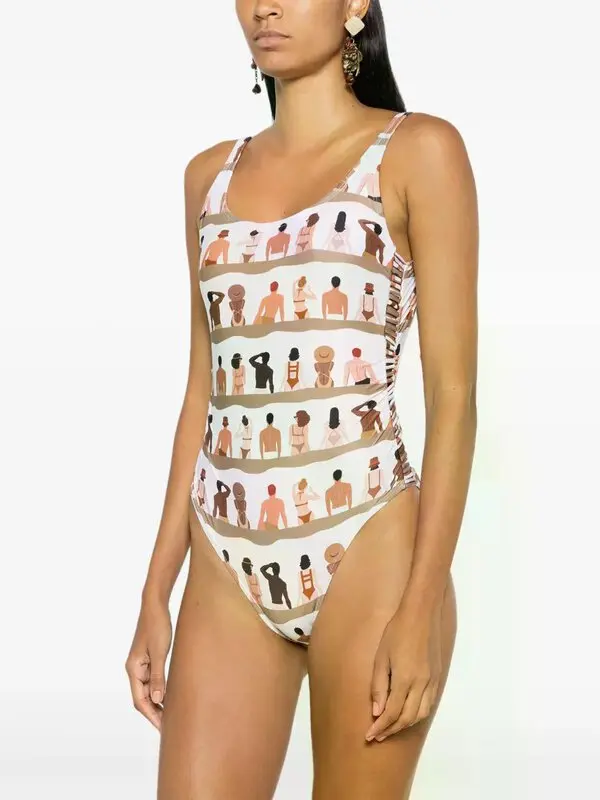 AMIR SLAMA Graphic-print One-piece Swimsuit