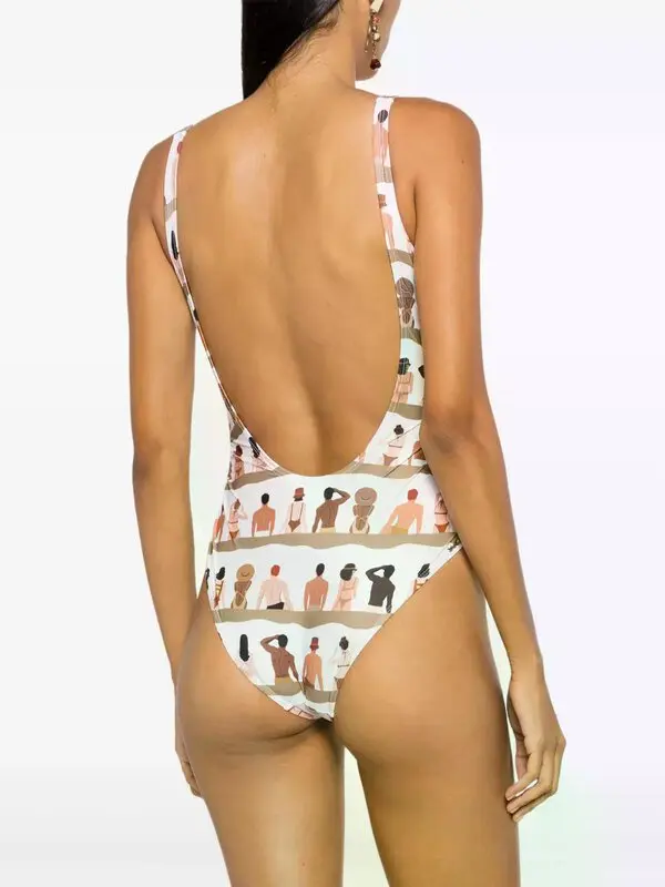 AMIR SLAMA Graphic-print One-piece Swimsuit