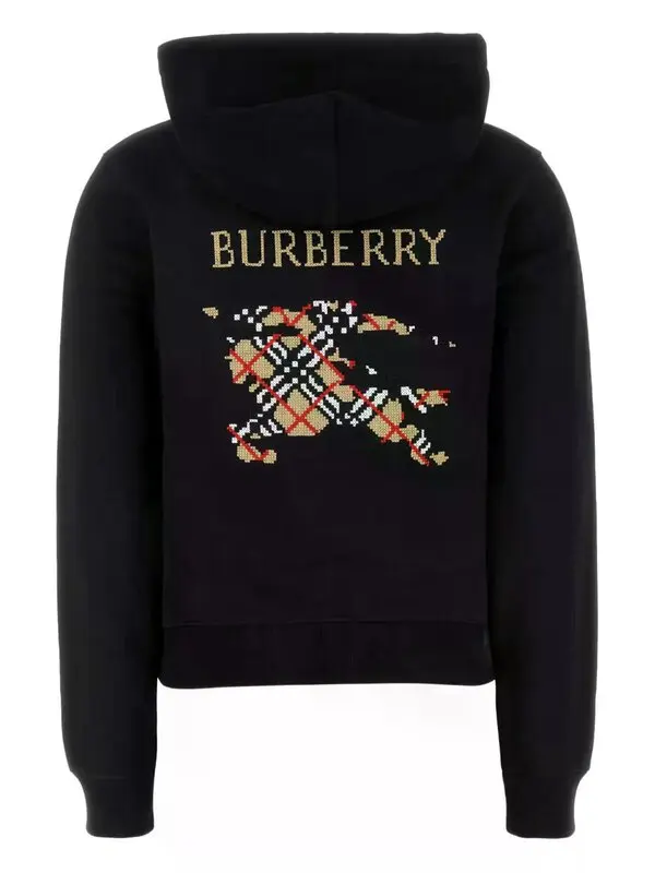 Burberry Embroidered Hoodie - Black