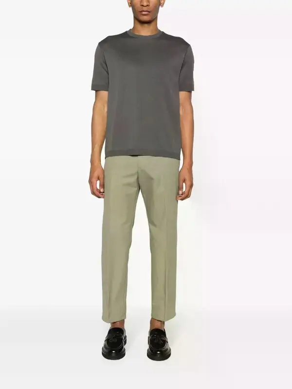 Herno Piqué-weave T-shirt - Grey