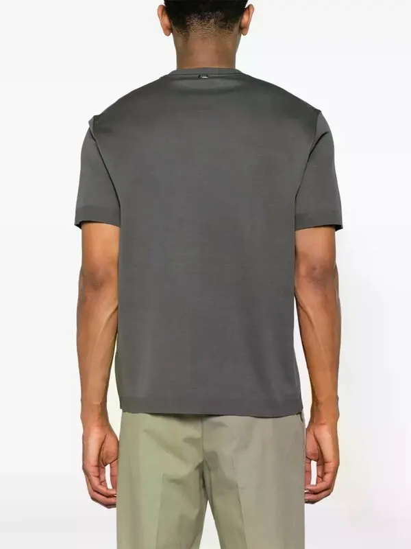 Herno Piqué-weave T-shirt - Grey