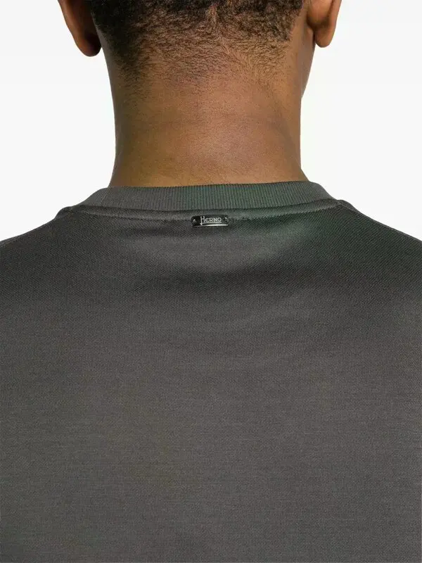 Herno Piqué-weave T-shirt - Grey