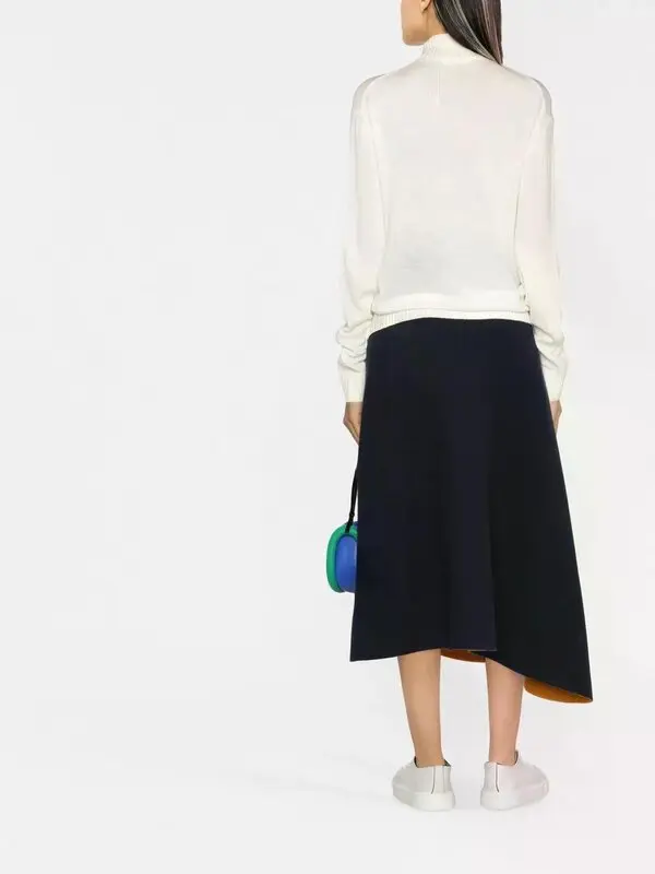 JIL SANDER Roll Neck Wool Jumper - Neutrals