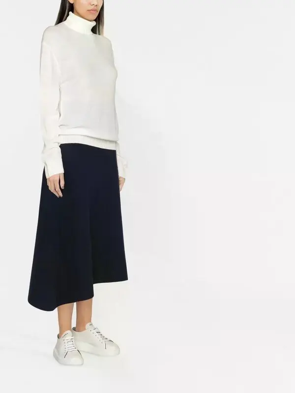 JIL SANDER Roll Neck Wool Jumper - Neutrals