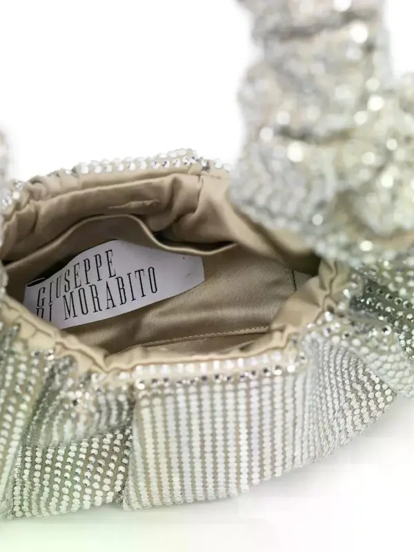 Giuseppe Di Morabito Crystal-embellished Ruched Tote Bag