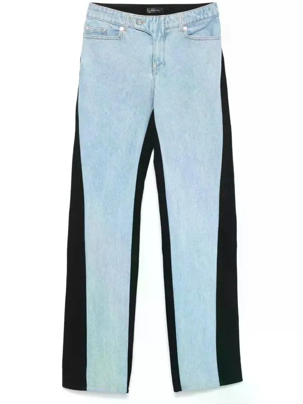 MUGLER Bi-color Straight-leg Jeans