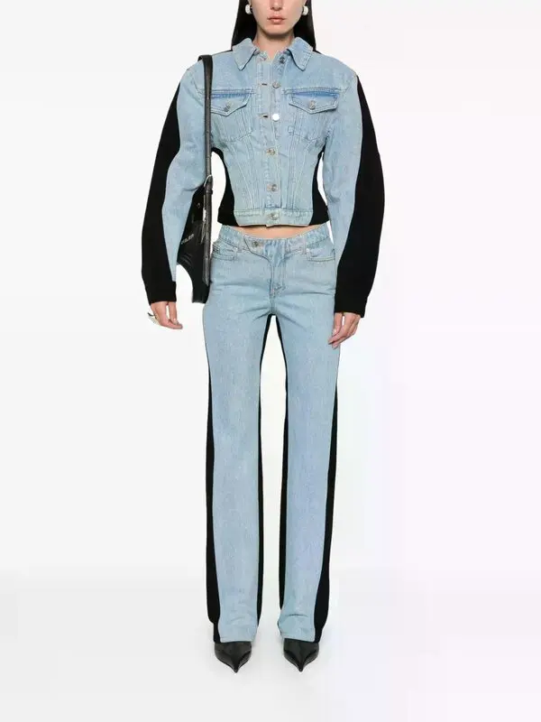 MUGLER Bi-color Straight-leg Jeans