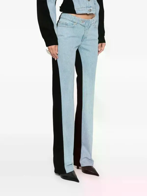 MUGLER Bi-color Straight-leg Jeans